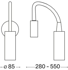 Ideal Lux - LED Flexibilní lampička FOCUS LED/3,5W/230V černá