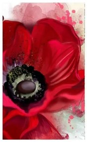DIMEX | Vliesová fototapeta na zeď Mák MS-2-0150  | 150 x 250 cm | červená, bílá, černá