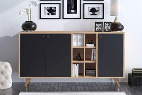 Designová komoda Cadilyn 140 cm černá