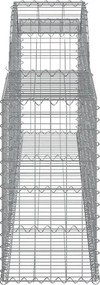 vidaXL Klenuté gabionové koše 20 ks 300x30x60/80 cm pozinkované železo [3146499]