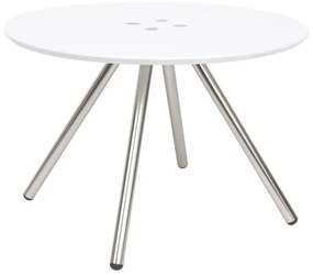 Leitmotiv Konferenční stolek 60cm, se stříbrnými nohami Leitmotiv