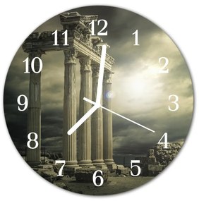 Nástenné skleněné hodiny Akropole