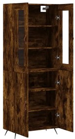 Skříň highboard kouřový dub 69,5 x 34 x 180 cm kompozitní dřevo,  3198190
