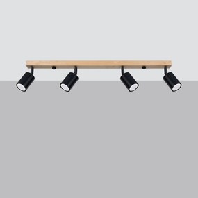 Sollux Lighting Stropní svítidlo VERDO 4 černé