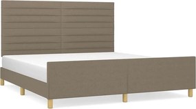 Rám postele bez matrace taupe 160 x 200 cm textil 3125150