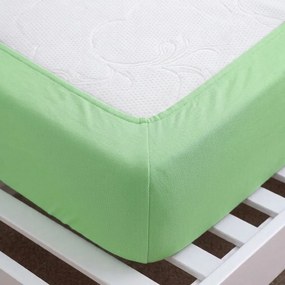 4Home Jersey prostěradlo IDEAL zelená, 90–100 x 200 cm, 90–100 x 200 cm