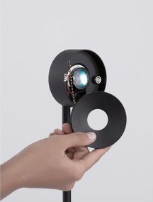 Matně černá kovová LED stojací lampa s ohybatelnou konstrukcí/stmívatelná (výška 121 cm) Irida – Nova Luce
