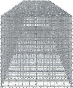 Gabionový koš s víkem 850 x 100 x 100 cm pozinkované železo 3295205