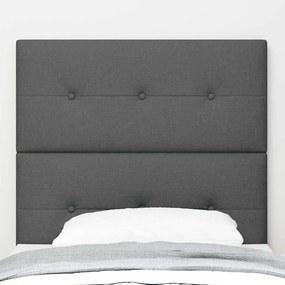 Výškově nastavitelné čelo postele Tmavě šedá 80 cm textil 3337783