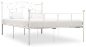 284519 vidaXL Rám postele bílý kov 140 x 200 cm