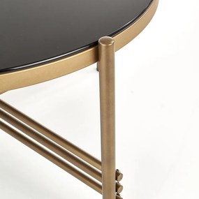 Konferenční stolek Ismena, černá / zlatá