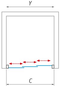 Roth Lega Line sprchové dveře 100 cm bílý rugiada 413-1000000-04-16