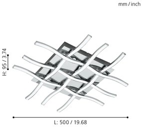 Eglo 95569 - LED stropní svítidlo LASANA 1 LED/36W/230V