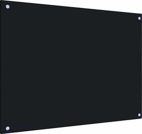 Kuchyňské panely 2 ks černé 80 x 60 cm tvrzené sklo 3315800