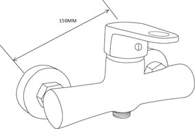 Mexen Kama - Sprchová baterie, Chrom, 72540-00