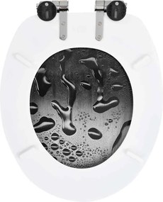 WC sedátko s funkcí pomalého sklápění 2 ks MDF motiv kapek 277001
