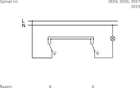 ABB Zoni vypínač č.6 IP44 šedá 3559T-A06940 241 2CHT590694A6241