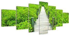 Obraz - dřevěný chodník (210x100 cm)