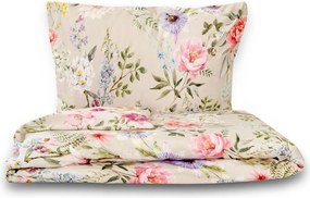 Saténové povlečení LUXURY COLLECTION Botanica elegance - 1x 240/200, 2x 70/90cm