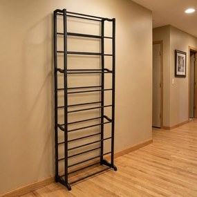 CONFORTIME Kovový botník na 40 párů bot, šetří místo, 72x25x140 cm, černý ZAPA