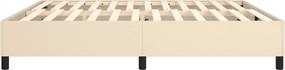 Rám postele s boxspringem krémový 200 x 200 cm textil 3120891