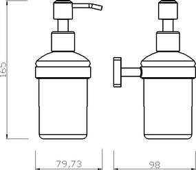Novaservis - Dávkovač mýdla GRETA, černá matná, AGR34BL