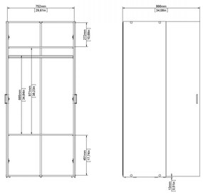 Tvilum Skříň Sid 2d 418 bílá