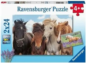 Ravensburger - Puzzle - Fotky koní / 2x24 dílků / od 4 let