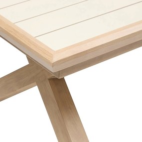 DEOKORK Hliníkový stůl BERGAMO 220/279 cm (efekt dřeva)