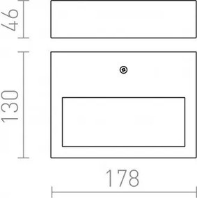 RED R11752 CHLOE nástěnná  nerez 230V LED 9W IP65  3000K - RED - DESIGN RENDL