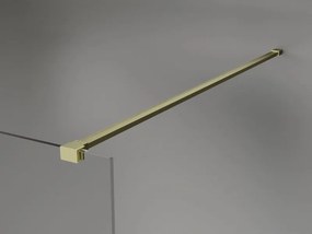 Mexen Lunar sprchová stěna Walk-in levá 150 x 200 cm, transparentní 8 mm, zlatá kartáčovaná - 830-150-000-55-00-L