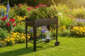 Parkside Vyvýšený záhon na kolečkách 93 x 41 x 81 cm 528624 antracit
