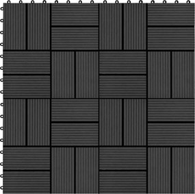 vidaXL 22 ks terasové dlaždice 30 x 30 cm 2 m² WPC [277807] Barva: tmavě hnědá
