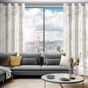 ZATEMŇOVACÍ ZÁVĚS NA KROUŽCÍCH CELIA 140X250 CM VZOROVANÁ