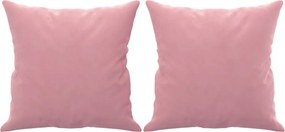2místná pohovka s polštáři růžová 140 cm samet 3200948