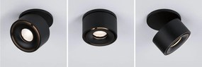 Paulmann 93370 Spircle, černá zápustná bodovka, 8W LED 3000K, prům. 7,8cm