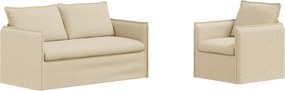 Set pohovek 2 ks Krémová Textil 3407572