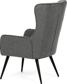 Relaxační křeslo ušák WIPPY - šedá látka