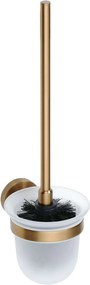 Sapho X-Round - WC štětka závěsná, mléčné sklo, matná měď XR303PG