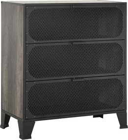 Úložné skříně 2 ks šedé 72 x 36 x 82 cm kov a MDF 3095972