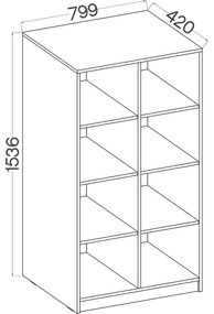 MELTA | regál knihovna AR106 | 79,9 cm | artisan