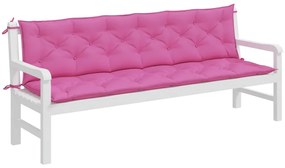 Podušky na zahradní lavici 2 ks růžové 200 x 50 x 7 cm textil - Default Title