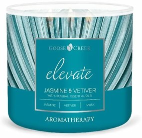 Goose Creek GOOSE CREEK Svíčka AROMATHERAPY 0,41 KG JASMINE & VETIVER, aromatická v dóze, 3 knoty