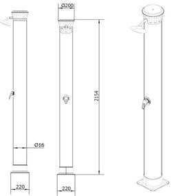 Sprcha solární UNO 40 l ALU