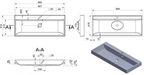 Lavedo Savona 100 koupelnová skříňka s umyvadlem