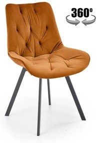 Halmar jídelní židle K519 barevné provedení skořicová