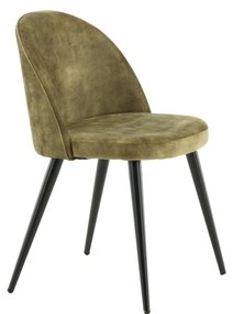 Jídelní židle Velvet, 2ks, zelená, S50xD57xV76,5