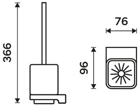 Nimco WC štětka MAYA - MA 29094KN-26