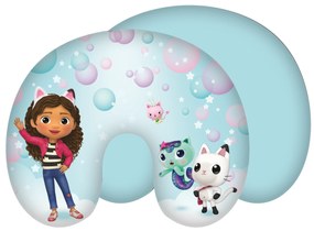 Jerry Fabrics Gabi kočka dům roh cestovní polštář modrá 24. srpna