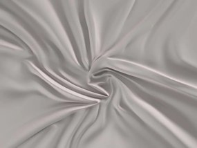 Kvalitex Luxusní Saténové prostěradlo světle šedé  Bavlna Satén, 90x200+15 cm
